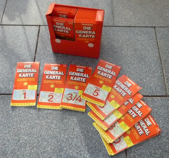 MARCO POLO SHELL DIE GENERAL KARTE Deutschland Box 37 Karten Faltkarten ...