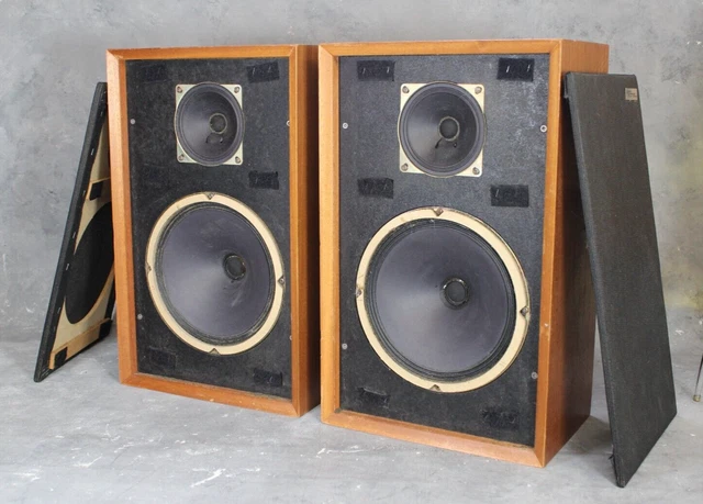PAIR OF VINTAGE Rank Rotel Arena HiFi Stereo Speakers Teak Cases ...