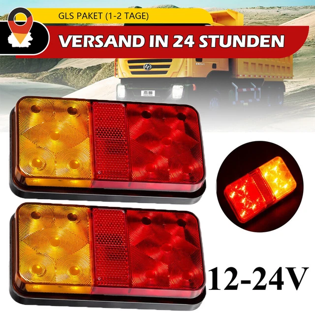 2X LED RÜCKLICHT Rückleuchten PKW-Anhänger Wohnwagen Leuchte Blinklicht 12V-24V EUR 17,99 ...
