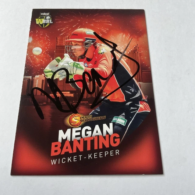 MEGAN BANTING SIGNED 2017 Perth Scorchers WBBL Cricket Card $3.15 ...