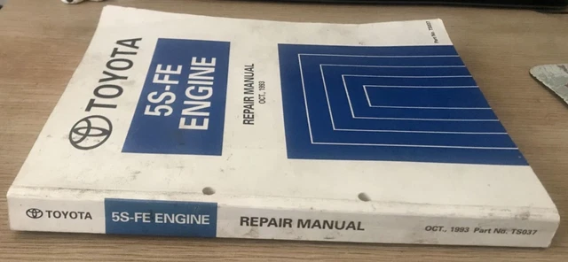 TOYOTA REPAIR MANUAL 5S-FE Engine Oct 1993 Part No TS037 SDV10 Series Camry $50.00 - PicClick AU