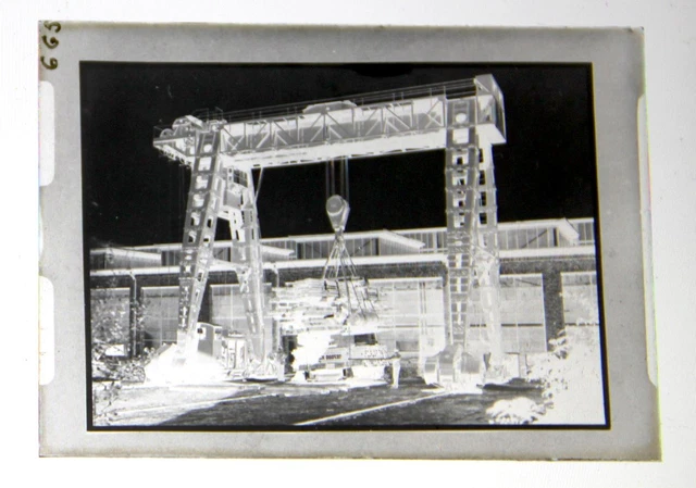 PLAQUE PHOTOGRAPHIQUE NEGATIF ANNES 1940 1950 grue industrie ...