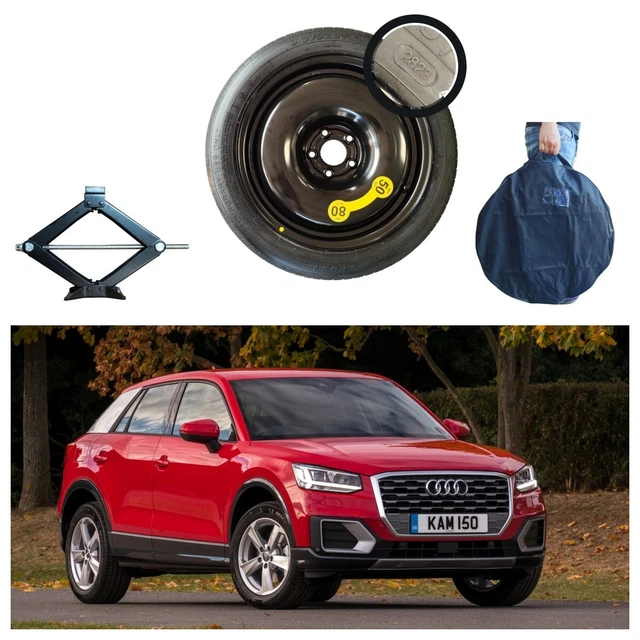 KIT ROUE DE SECOURS (galette)17' POUR AUDI Q2 AVEC CRIC CLE ET housse ...