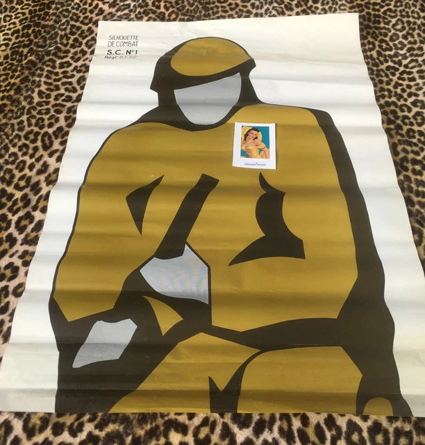 FRENCH ARMY 1950S SHOOTING TARGET POSTER~ DATED 1952 ~RARE UNUSED ...