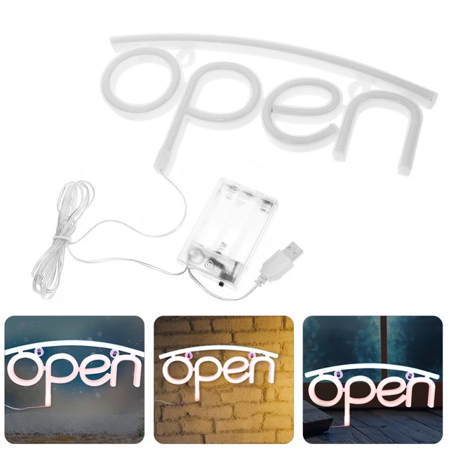 LED OPEN SIGN Neon Open Sign for Restaurant Festival Party Layout £25.35 - PicClick UK