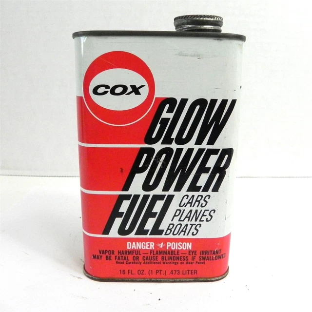 VINTAGE COX GLOW Power Fuel Cars Planes Boats 1 Pint Can Empty Used ...