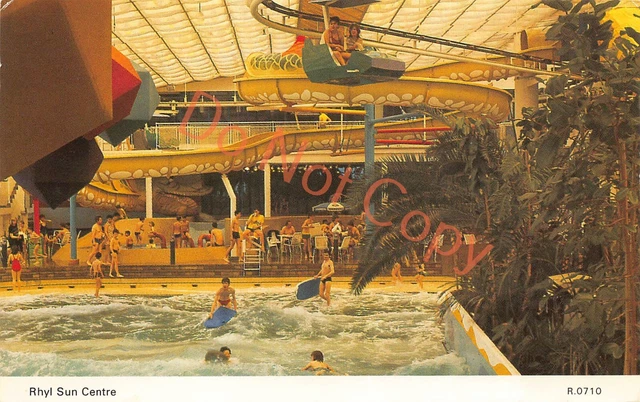 RHYL SUN CENTRE Denbighshire Wales Indoor Water Park c1986 Postcard ...