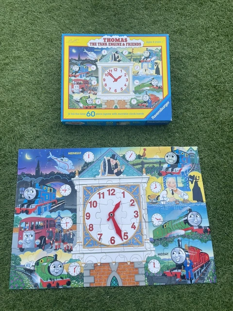 THOMAS THE TANK Engine & Friends 60 Piece Tell The Time Jigsaw Moveable ...