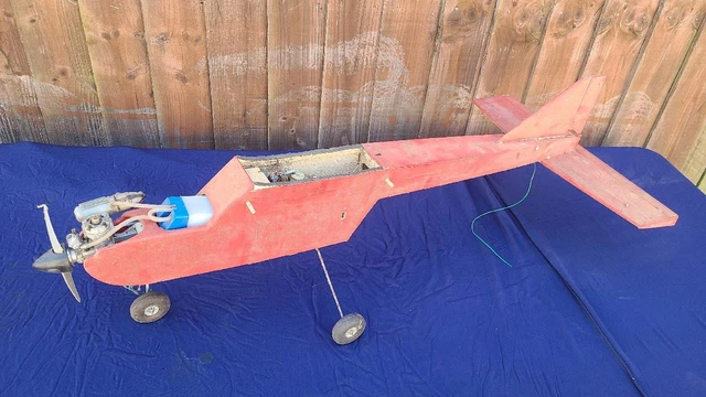 VINTAGE NITRO GLOW Engine Model Aircraft with Engine No Wings for ...