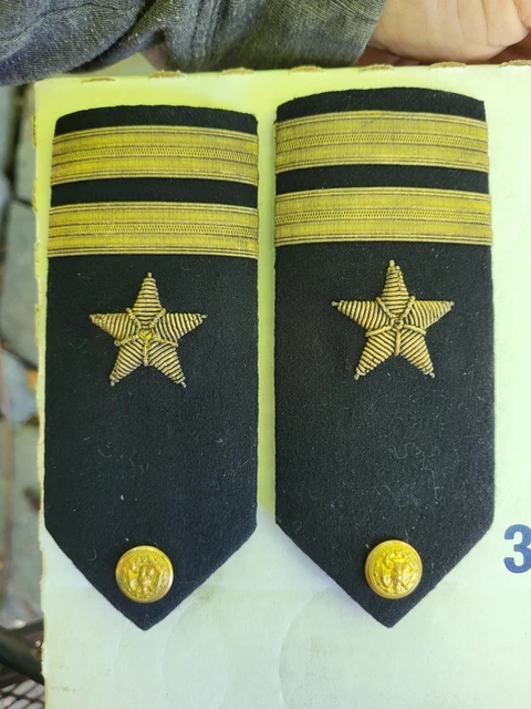 WW2 US NAVY USN Officer Lieutenant Shoulder Boards Epaulettes Rank ...