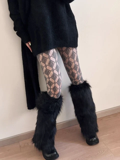 UNIQUE ELEGANT SOFT Gothic Geometric Diamond Grid Mesh Tights £12.95 ...