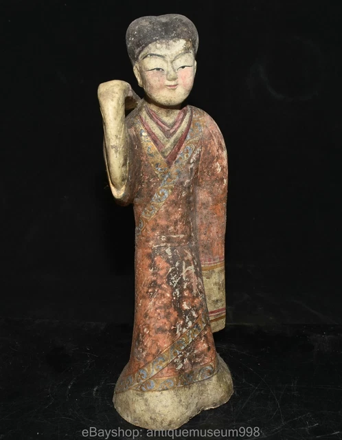 14 &CHINE TANG tricolore Tao sculpture tableau la danse du serviteur du ...