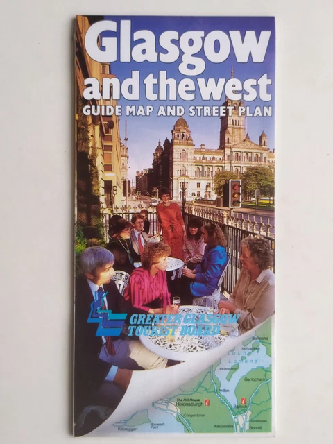 GLASGOW GUIDE MAP and Street Plan Tourist Map 1980's £3.79 - PicClick UK