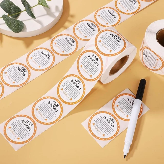 1000PCS FARM FRESH Egg Carton Stickers, 2 Inch Round Eggs Handing ...