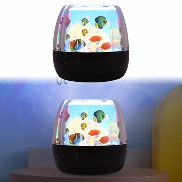 BLACK FINISH LED Projection Lamp with Underwater Fish Animation Effect ...