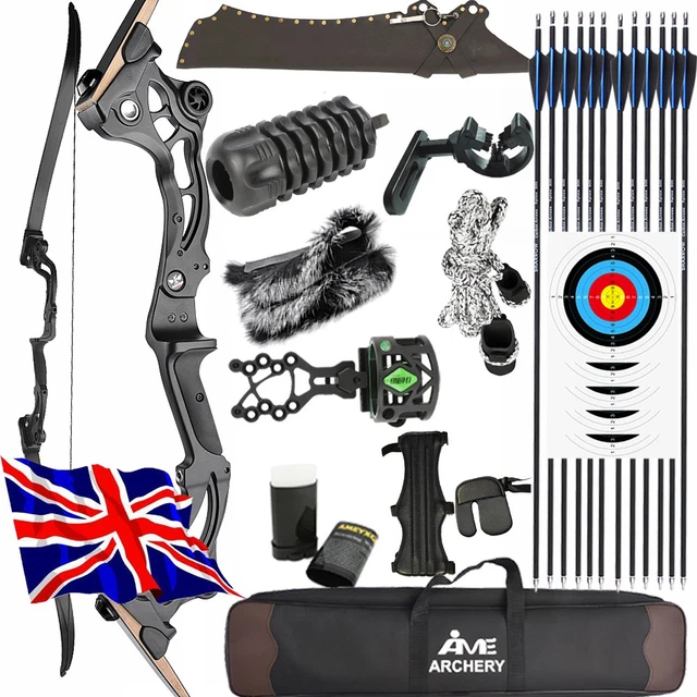ADULT HUNTING PACKAGE Takedown Recurve Bow 64'' 40lbs Arrows Quiver Bag ...