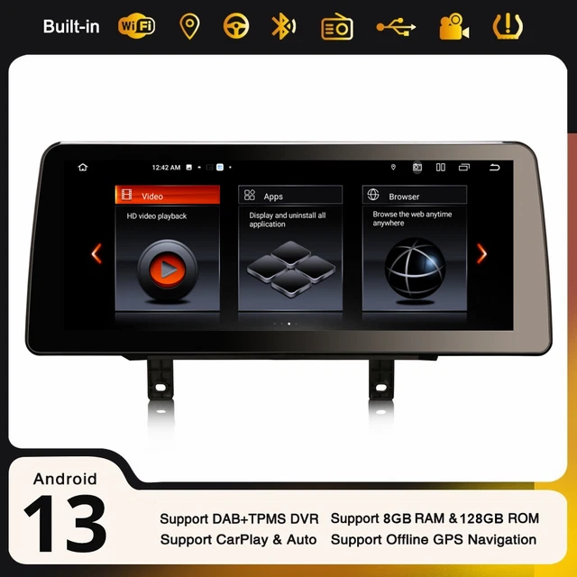 12,3” 8-CŒURS ANDROID 13 Navi Autoradio BMW F30 F31 F32 F33 F34 F36 F80 ...