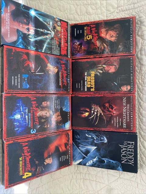 HORROR 8 VHS LOT NIGHTMARE ON ELM STREET SET COMPLETE FREDDy Vs JASON ...