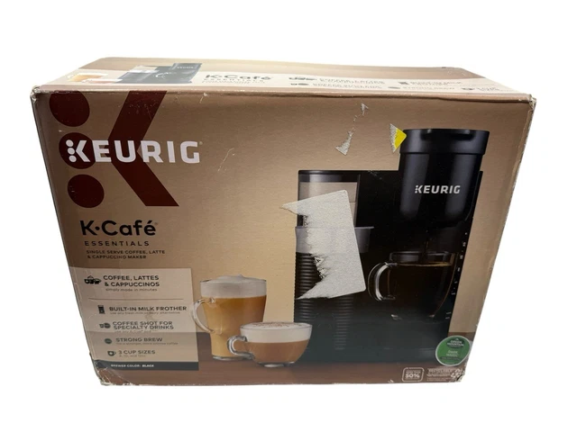 KEURIG K-CAFÉ ESSENTIALS Single Serve K-Cup Pod Coffee Latte Cappuccino ...