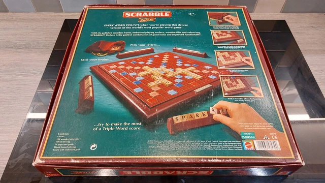 SCRABBLE DELUXE WOODEN Turntable Premium Rotating Board Game £21.50 ...