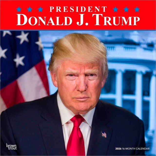 PRESIDENT DONALD J. Trump | 2026 12x24" Square Wall Calendar | Plastic ...