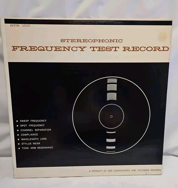 STEREOPHONIC FREQUENCY TEST Record Vinyl Record Str 100 Cbs ...