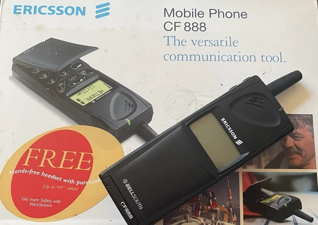 RETRO 2000 ERICSSON CF888 - Brick Phone (Black) - (i888 World PCS/GSM ...