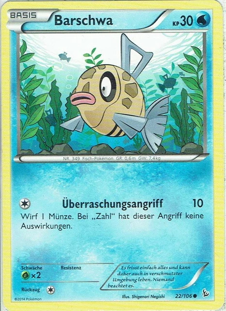 POKEMON CARTE TRADING Card Jeu XY Inferno Numéro 22/106 Barschwa ...