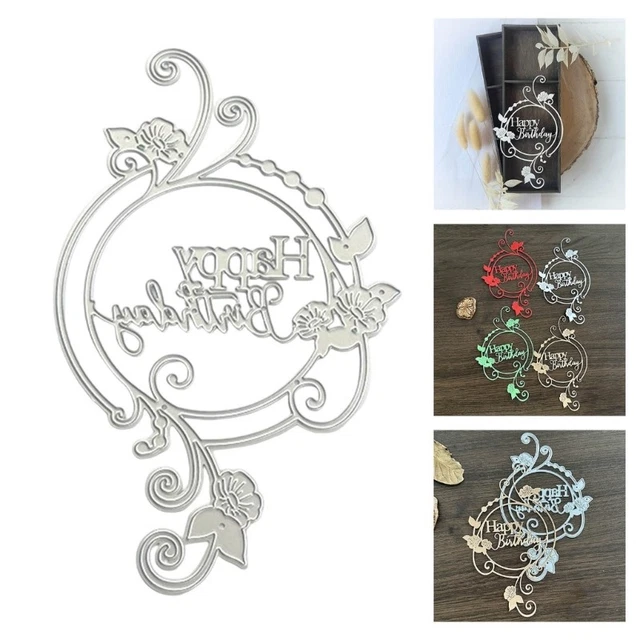 BIRTHDAY WREATH DIE Cut Carbon Steel Cutting Die For Card Making ...