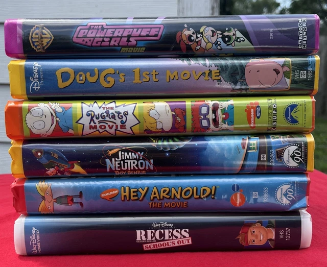 RETRO CARTOON MIX VHS Lot - Powerpuff Girls, Hey Arnold, Jimmy Neutron ...