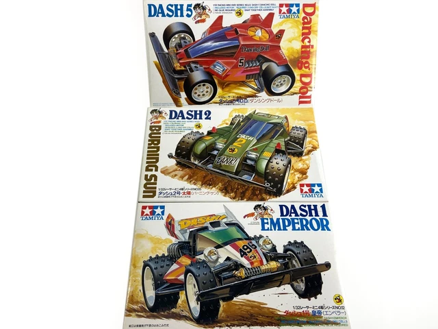 TAMIYA 1/32 MODEL lot motorised Dash 1 Emperor, Dash 2 & Dash 5 racing ...