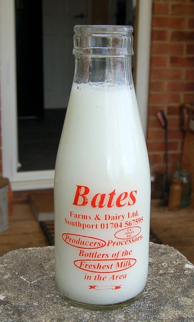 MILK BOTTLE : lovely old Bates of Southport : dairy £6.99 - PicClick UK