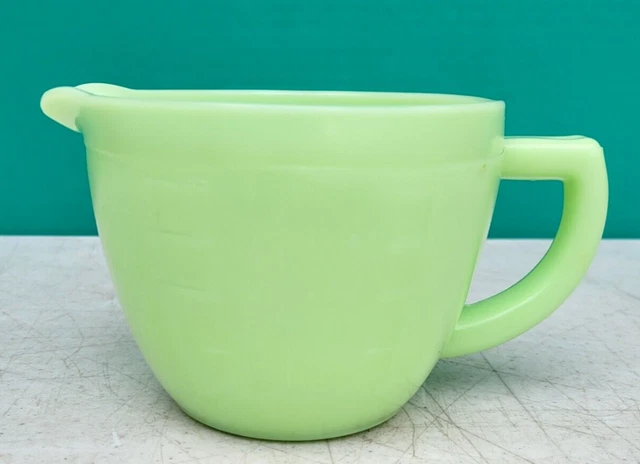 JADEITE JADITE GLASS Pitcher 2 Cup LIQUID MEASURE Vintage Jeannette £69 ...