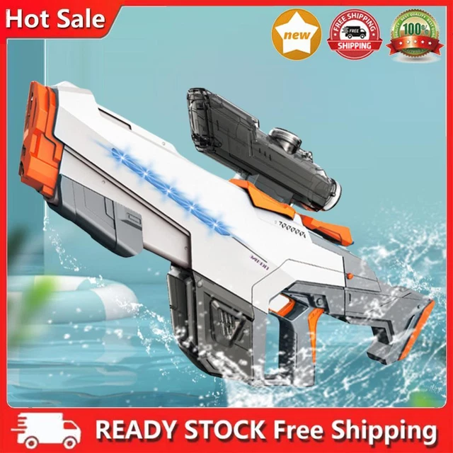 WATER BLASTER GUN with Long Range Water Soaker Gun Rechargeable for ...