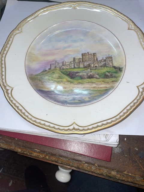 ROYAL WORCESTER HAND painted castle Plate S Raylor 28 Cm Marquis £34.00 ...