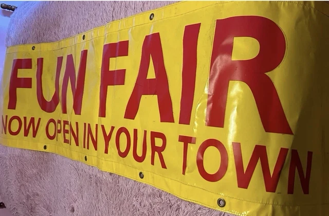 GENUINE BANNER FUN Fair In Town Now £208.68 - PicClick UK