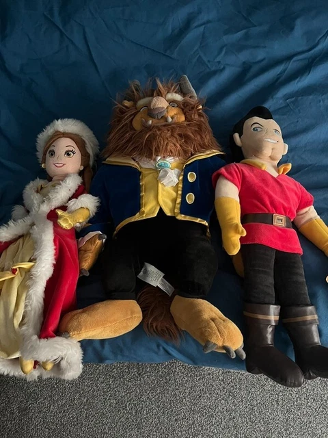 DISNEY STORE PLUSH belle the beast and gaston soft toy £42.31 - PicClick UK