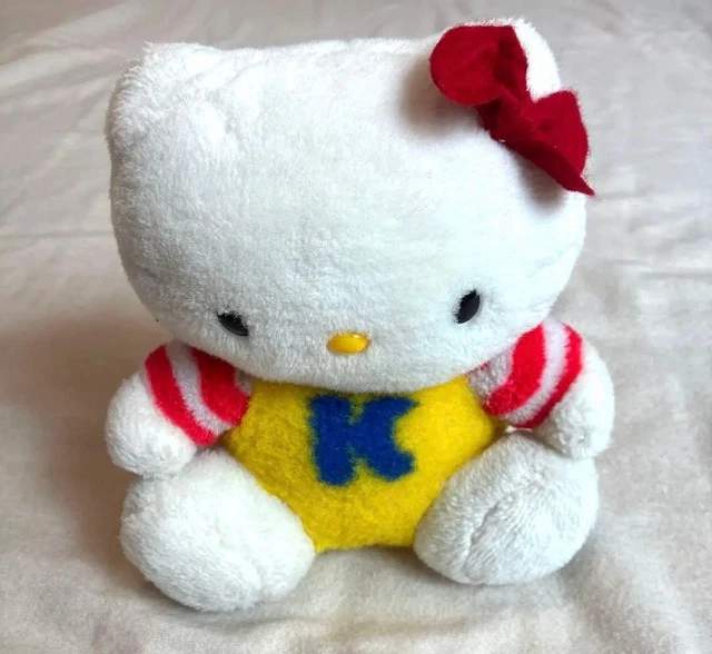 HELLO KITTY SANRIO Retro Plush Toy, Rare Heisei Logo, Collector Item ...