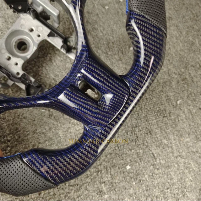 FLAT TOP REAL Carbon Fiber Steering Wheel Fits Mitsubishi Lance Evo X ...