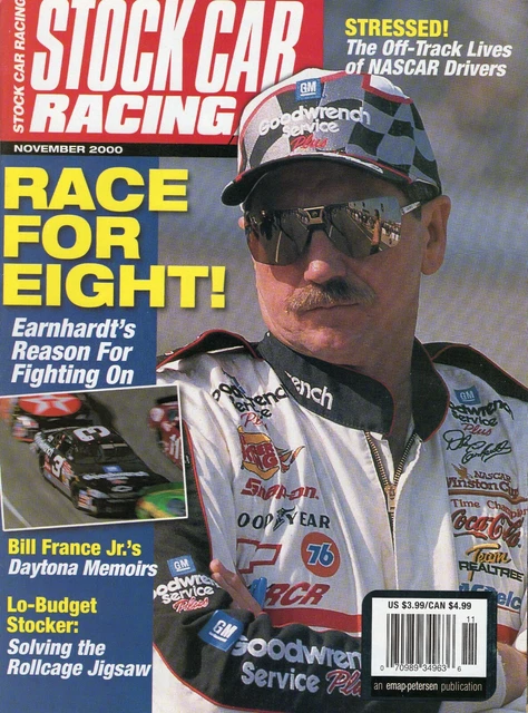 STOCK CAR RACING Magazine November 2000 -- Dale Earnhardt, Joe Nemechek ...