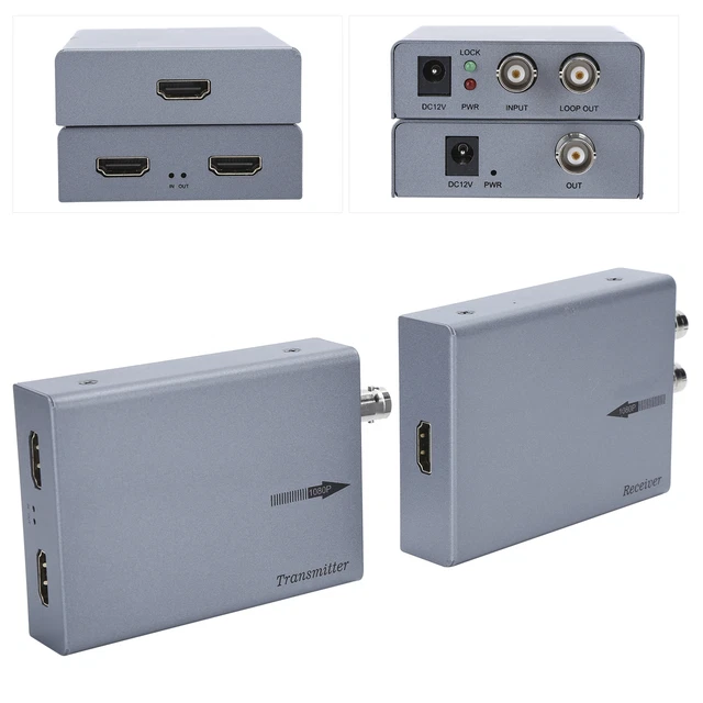COAXIAL EXTENDER RECEIVER Display Accessories 1080P 500 Meters Voltage ...