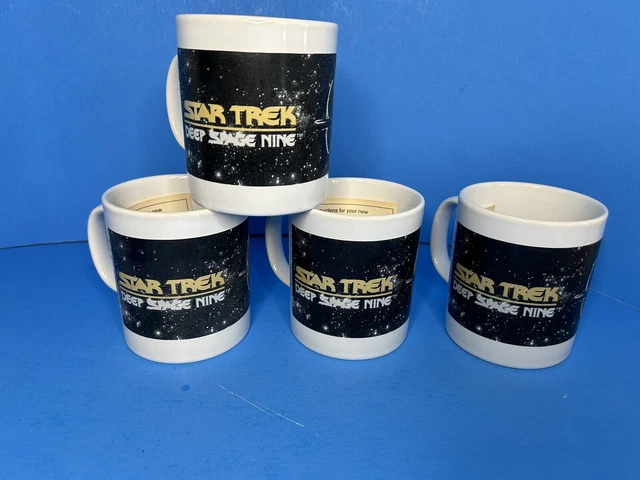4 STAR TREK Deep Space Nine Mugs NOS Kilncraft England Image Design ...