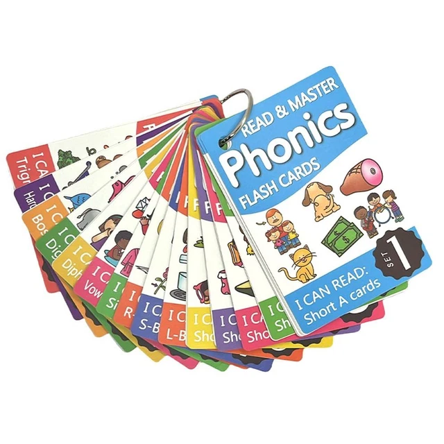CVC WORDS PHONICS Learning Flashcards Alphabet Learning Cards for ...
