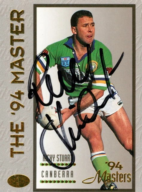 SIGNED 1994 CANBERRA Raiders NRL Premiers Dynamic The Master Card ...