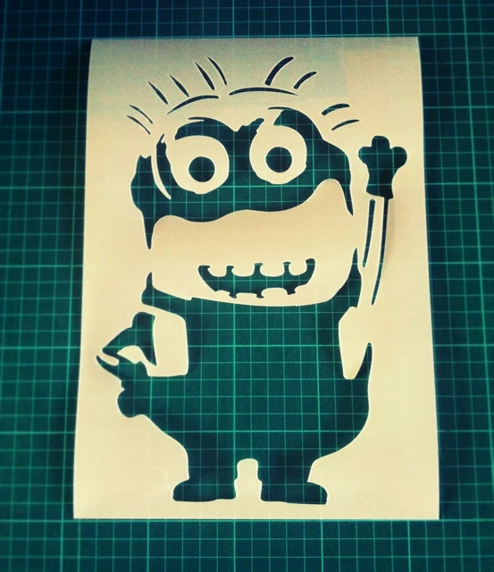 MINION DESPICABLE ME STENCIL Cartoon Kids Template Painting Wall Art ...