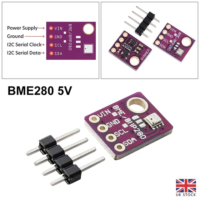 I2C DC 5V Temperature Humidity Sensor Module Air Pressure Barometer ...