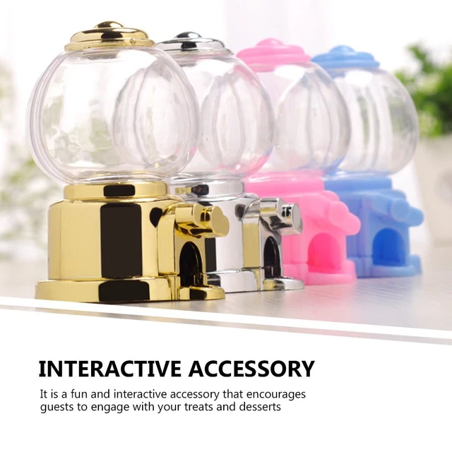 4 PCS MINI Candy Container Candery Gumball Machine Dispenser Toy ...