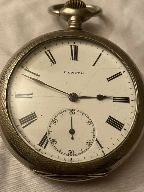 LEBANON: SWISS Pocket Watch Zenith ( Engraved Omar Daouk Beyrouth ...