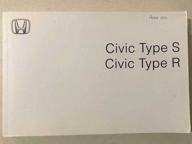 HONDA CIVIC TYPE S/ Type R Car Owners Manual Handbook 2007 #00X32-SMR ...