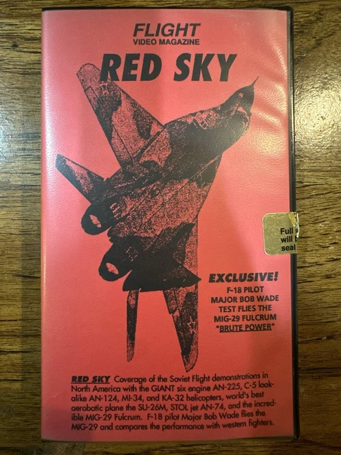 FLIGHT VIDEO MAGAZINE - Red Sky VHS Aviation MIG-29 Soviet Air Show ...